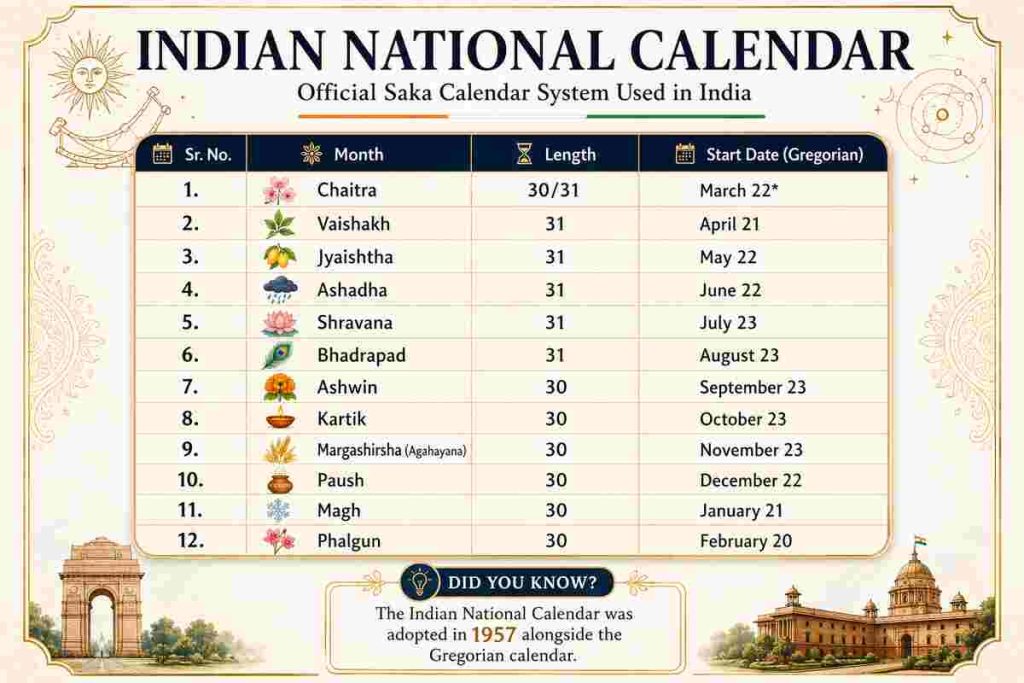 National Calendar of India: History, Name, and Key Uses