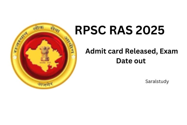 RPSC RAS Admit Card 2025 out – Check Exam Date & Download