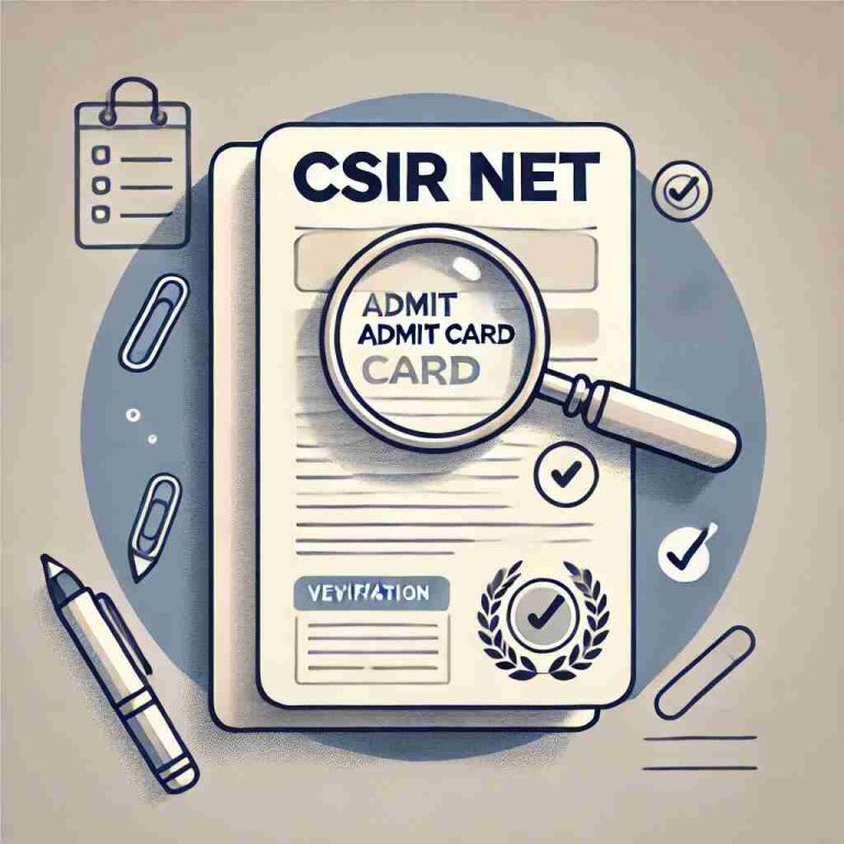 CSIR NET December 2024: Admit card release, download process