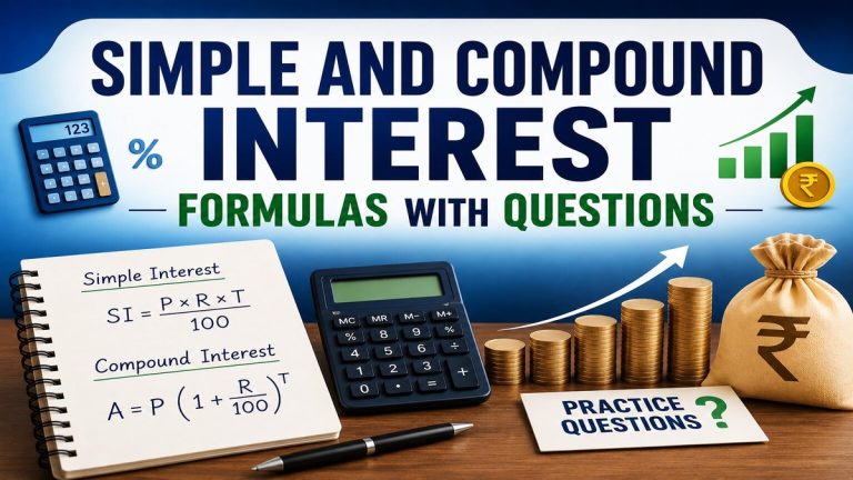 Simple and Compound Interest Formulas with Questions